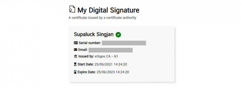 How to Choose the Certificate for apply to digital signature