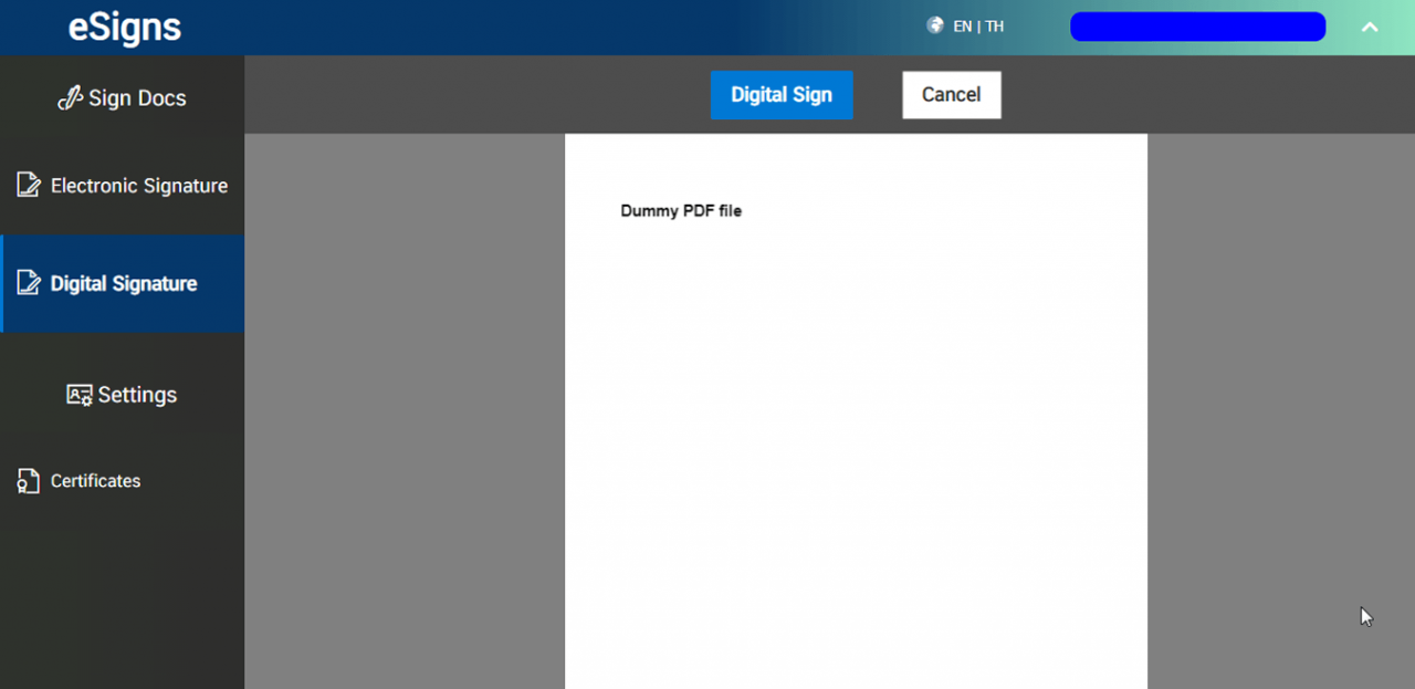 Create a Digital Signature on PDF