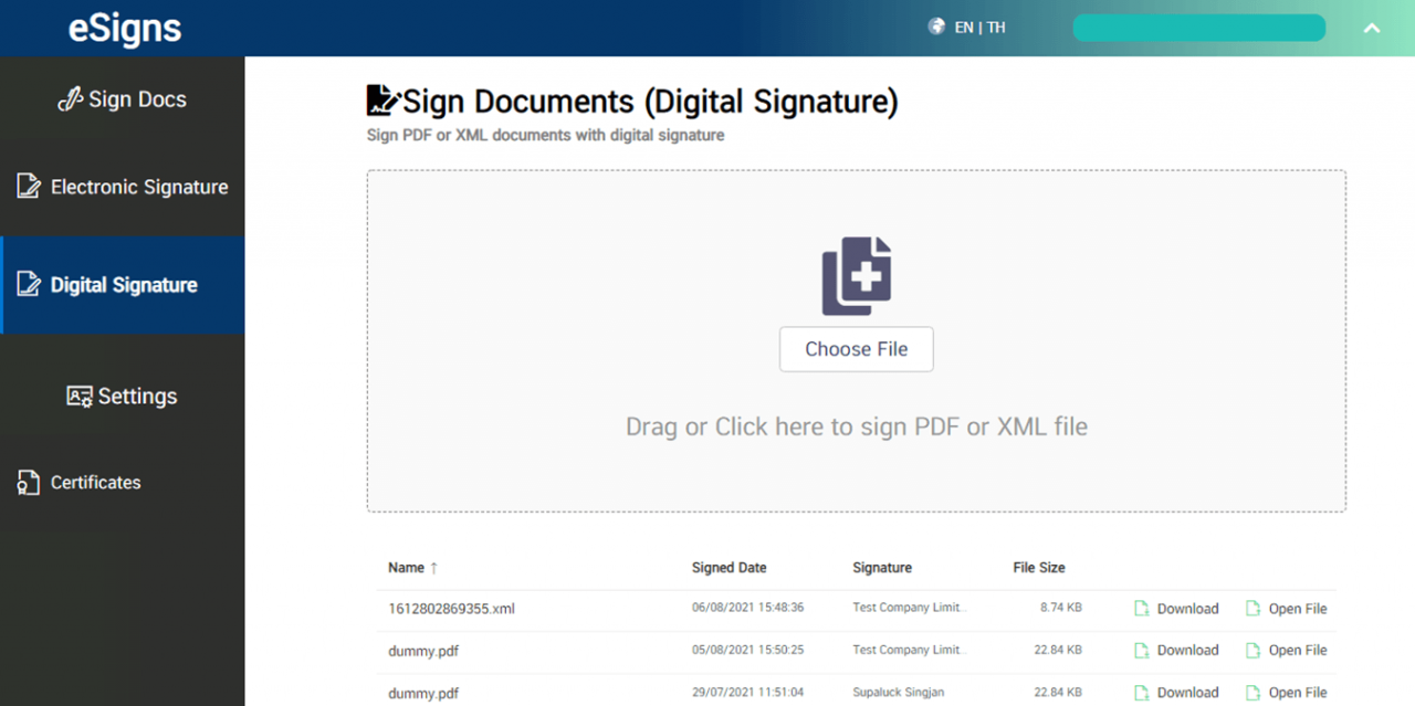 How to Download XML Document (Digital Signature)
